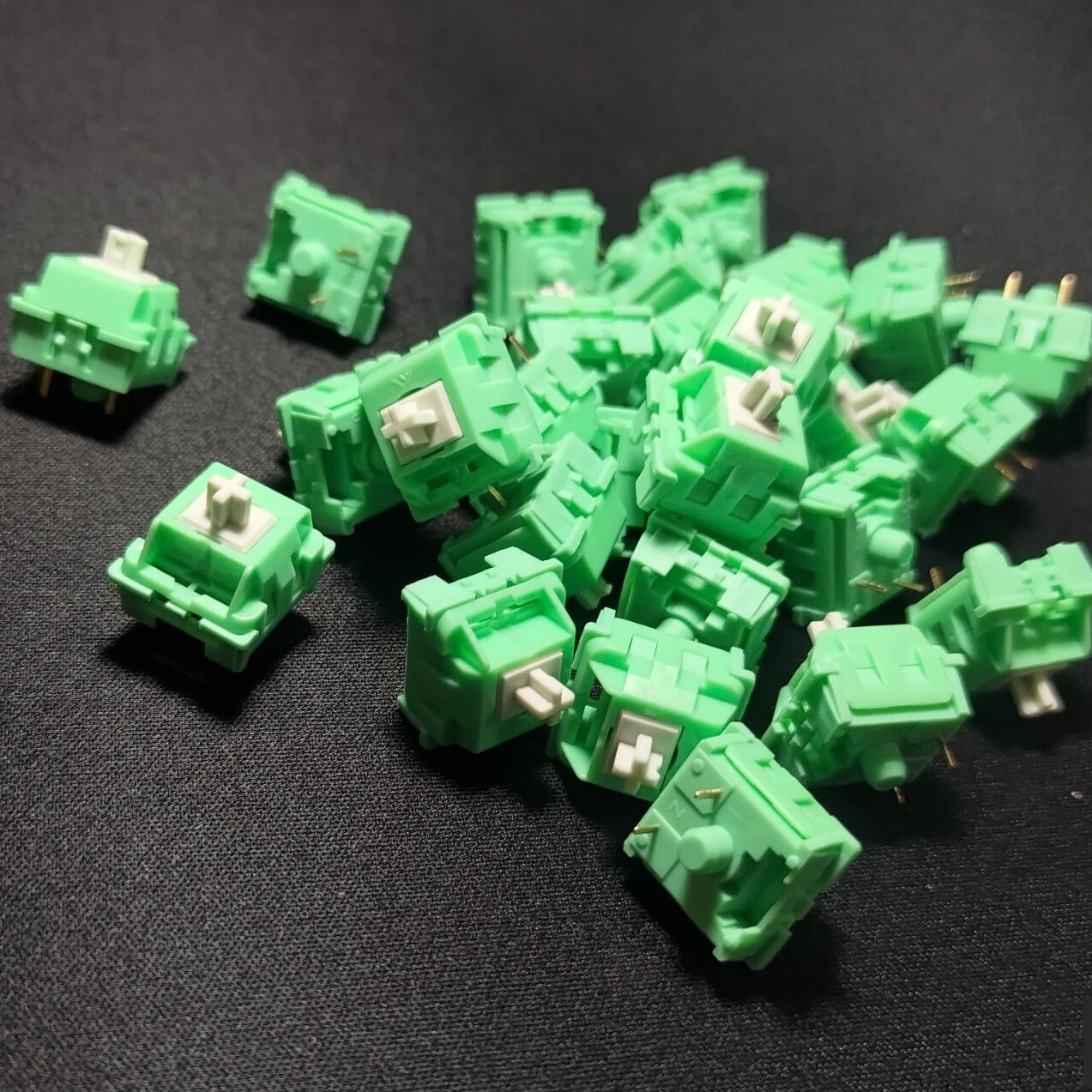 Emerald-Green-White-Linear-keyboard-Switch-57g-3-Pin-22mm-Spring ...