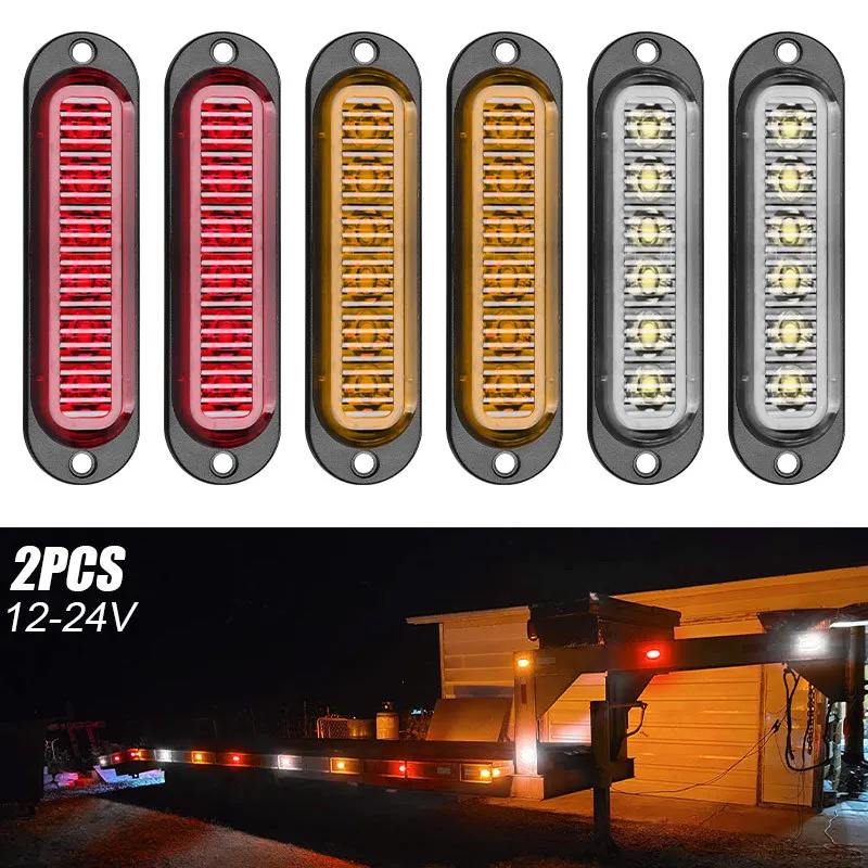 2X-Truck-LED-Strobe-warning-Light-6SMD-Grille-Grille-Always-Bright ...