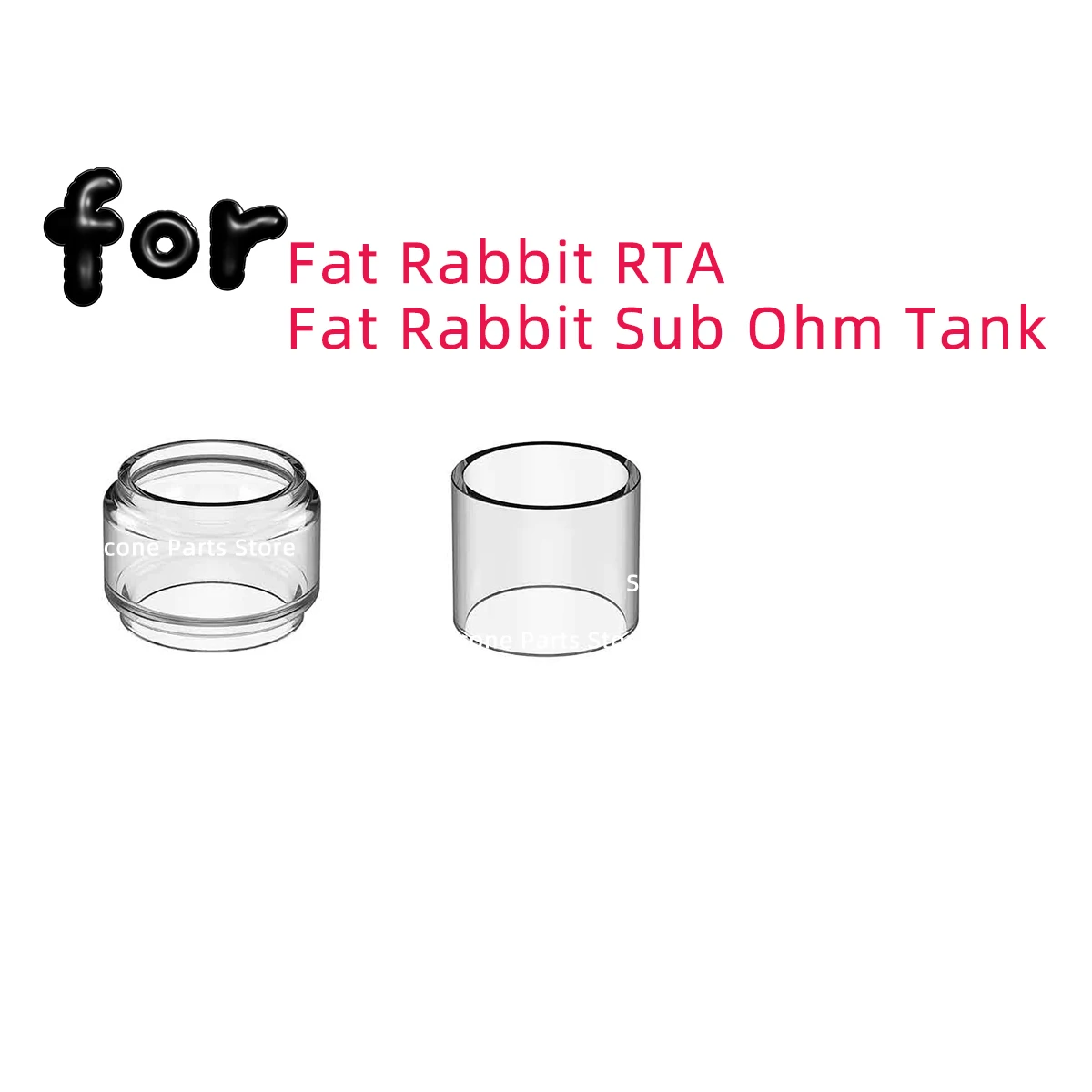 3PCS-Replacement-Clear-Fat-Bubble-Straight-Glass-Tubes-for-Fat-Rabbit ...