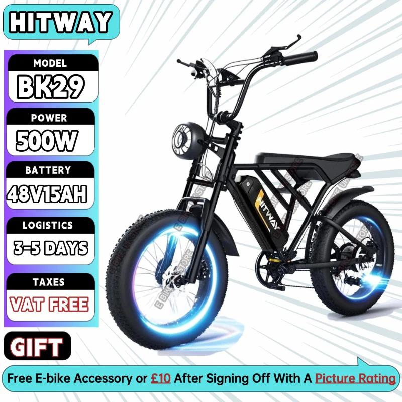 HITWAY BK29 Electric Bicycle 20 * 4.0 inch Off-Road EBIKE for Adults ...