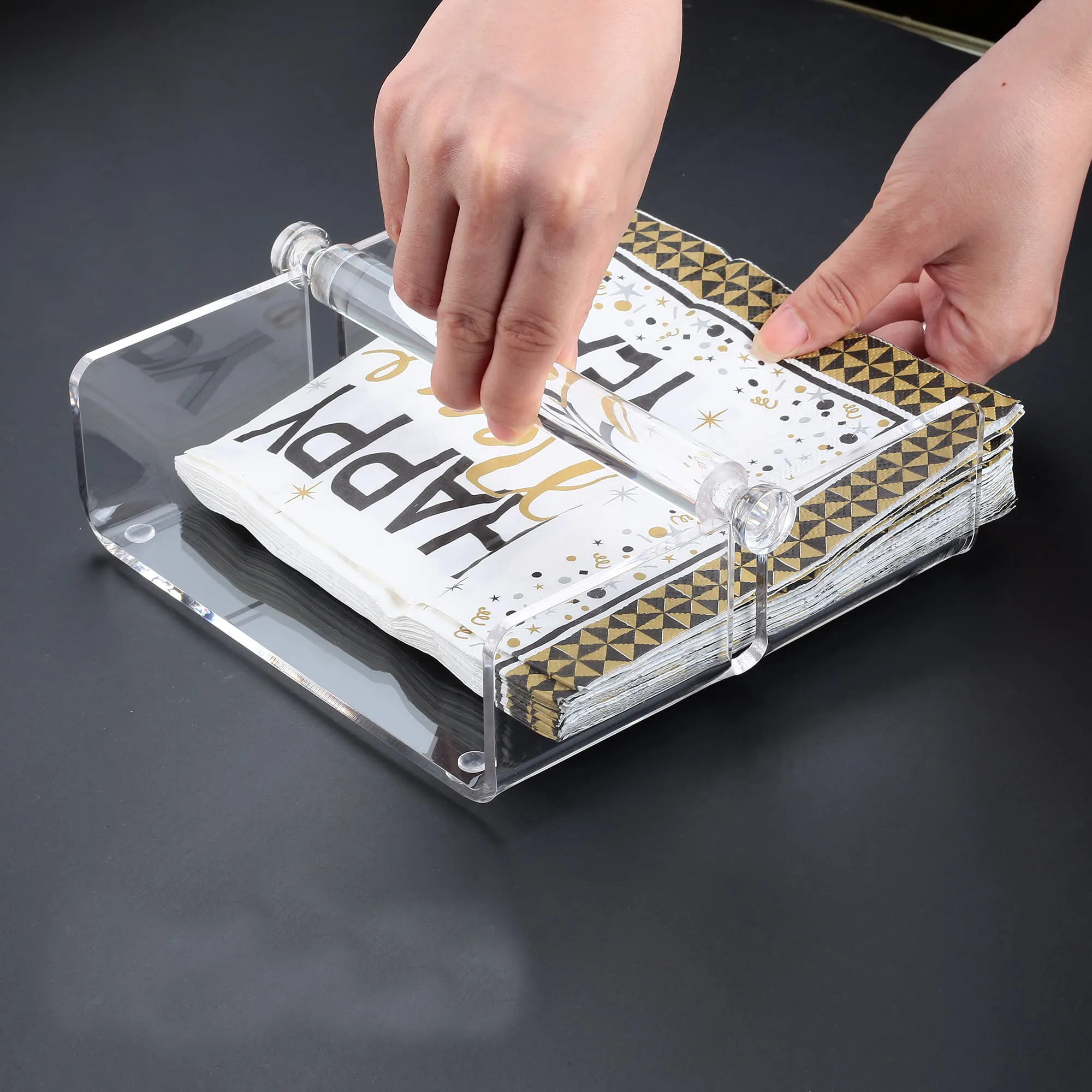 Clear-Acrylic-Napkin-Holder-Tray-Guest-Tower-Hand-Tower-Bathroom ...