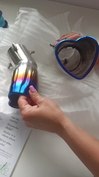 Burnt Blue Heart Muffler Tip: Stainless Steel Exhaust Upgrade – JDM ...