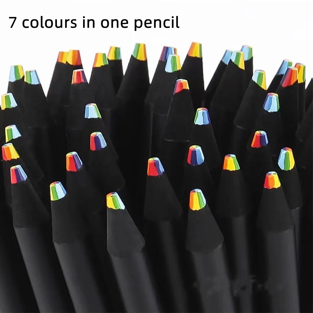 7 Coloors Japan Rainbow Pencil Fluorescent Colour Rainbow Pencil ...