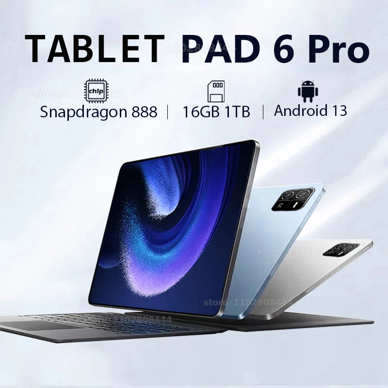 Yeni-2024-PAD-6-Pro-Tablet-11-HD-Snapdragon-888-Android-13-Tablet-16GB ...