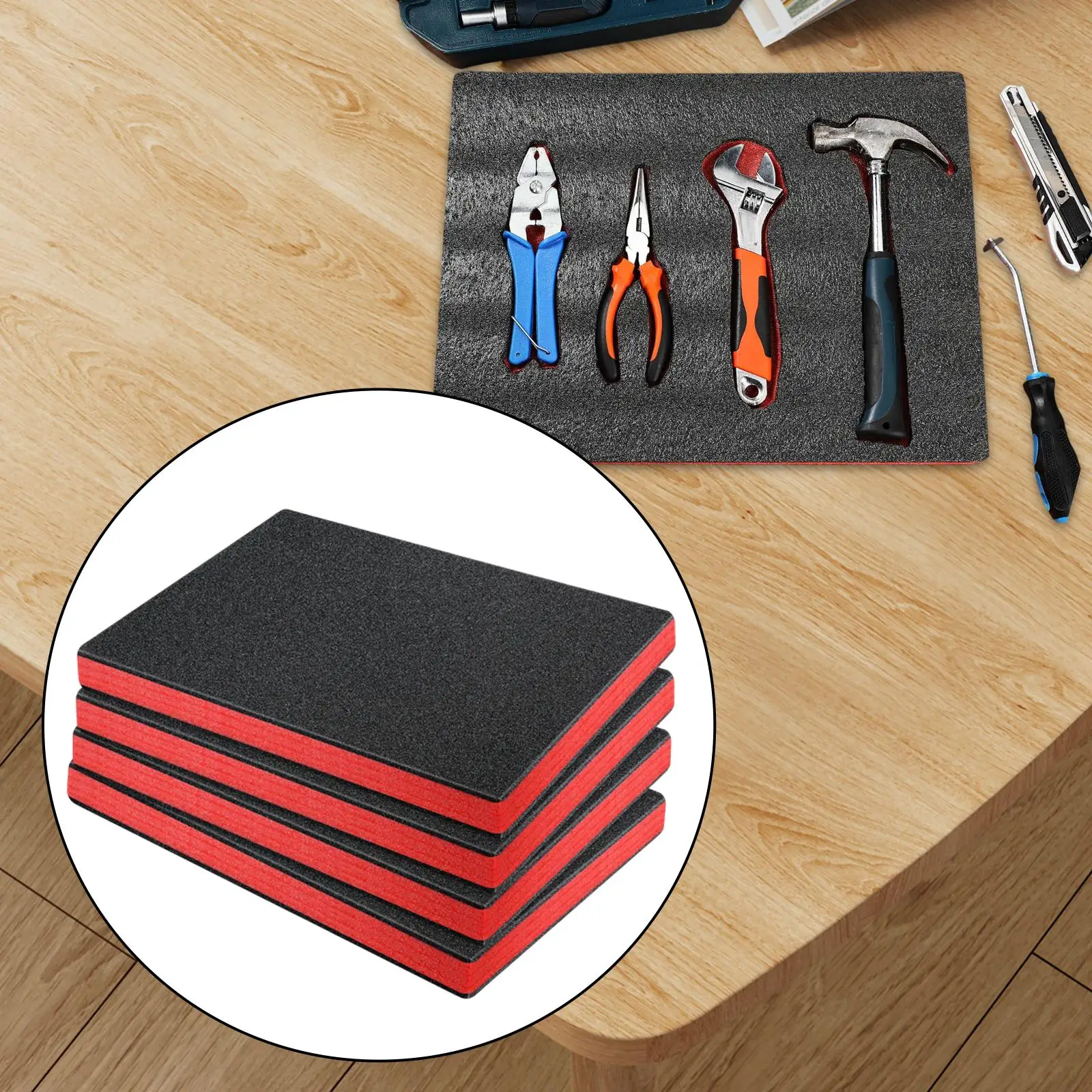 4pcs Tool Box Foam Inserts Packing Foam Pads for Transport Tabletop ...