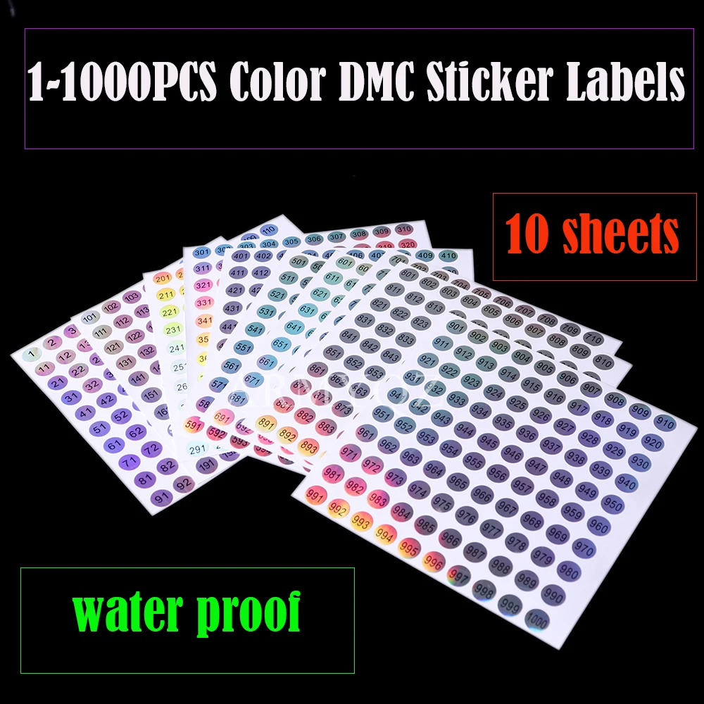 10-sheets-1000-DMC-Sticker-Labels-Small-Paper-Adhesive-Label-Stickers ...
