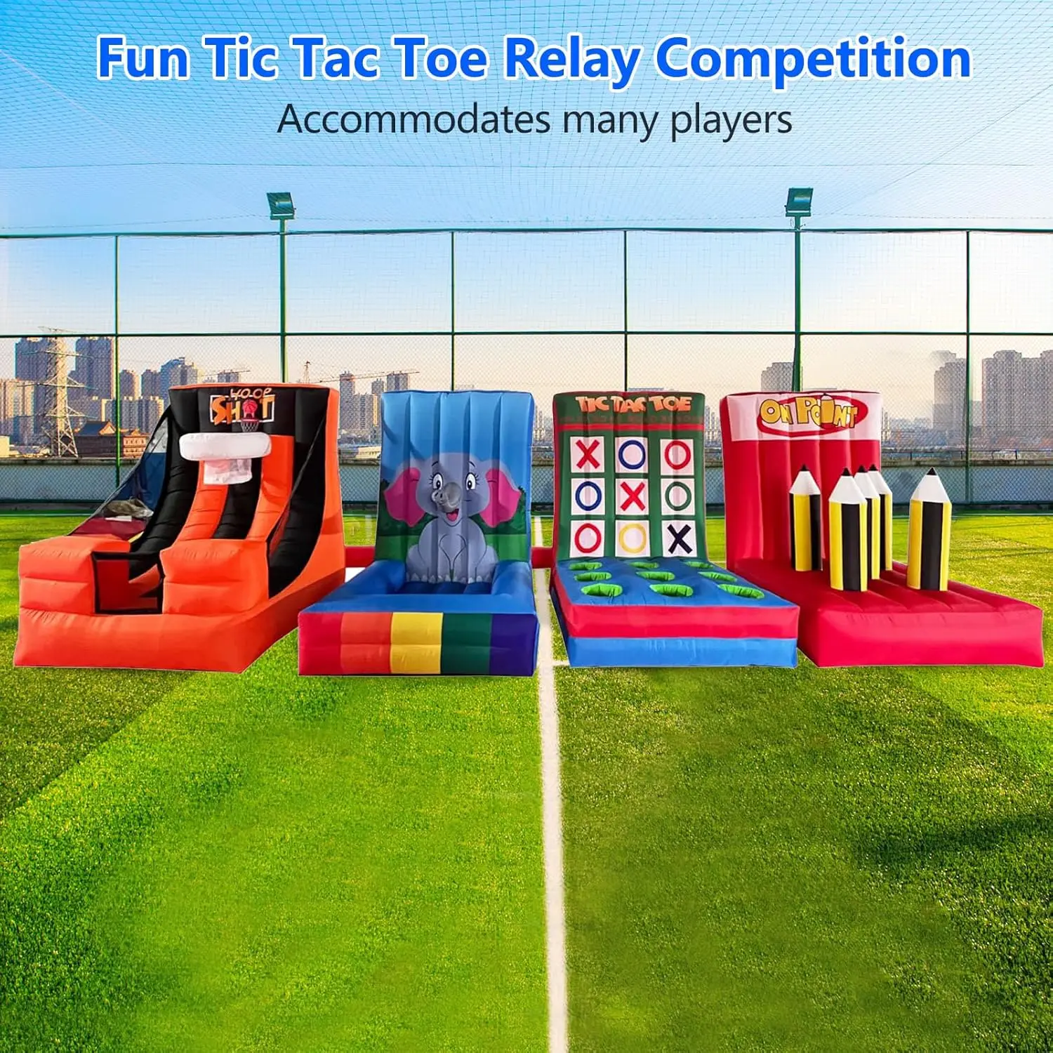 4 In1 Or Seperate Game Inflatable Carnival Game Basketball Hoop Target ...