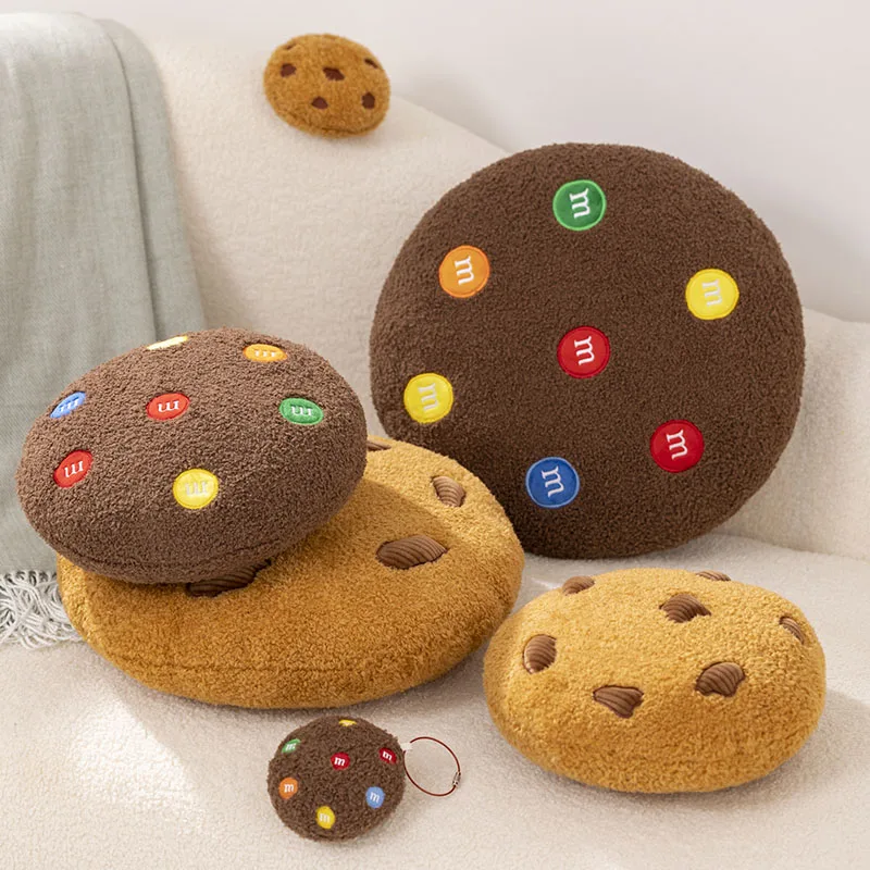Creative Cookies Plush Pillow Round Shape Chocolate Biscuits Stuffed ...