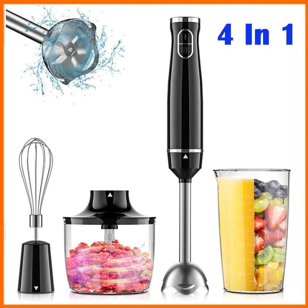 4-In-1-Stainless-Steel-Hand-Blender-Immersion-Electric-Food-Mixer-With ...