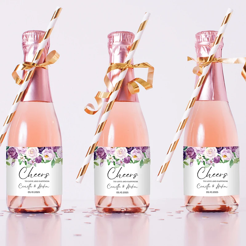 Los mejores stickers para botellas de vidrio para bodas y eventos ...