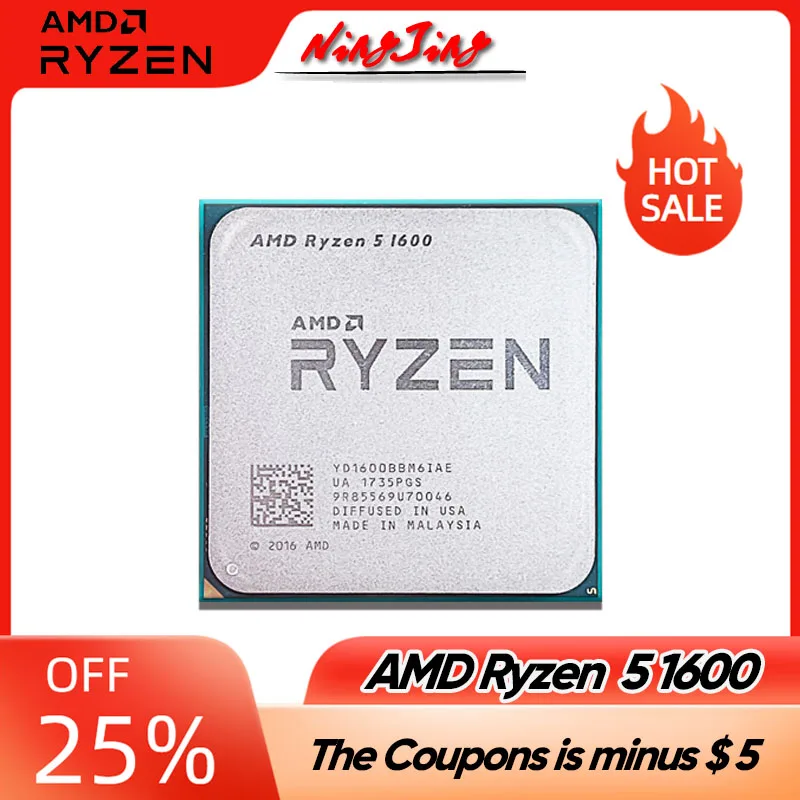 Amd Ryzen 5 1600 R5 1600 3.2 Ghz Seis-núcleo Doze Rosca 65w Processador ...