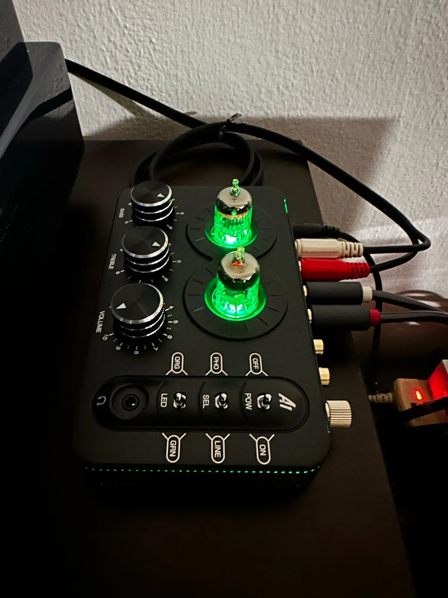 Ampapa A1 Mini JAN5654 Valve Tube Phono Stage Preamp Stereo Desktop ...