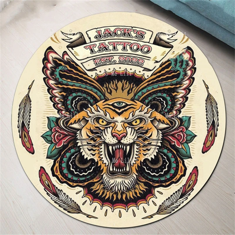 Tiger Head Tattoo Flash