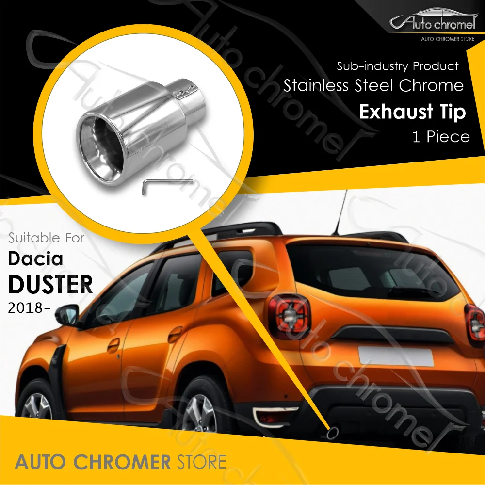 For-Dacia-Duster-Exhaust-Tip-2018-Premium-Quality-Exterior-Parts-Car ...