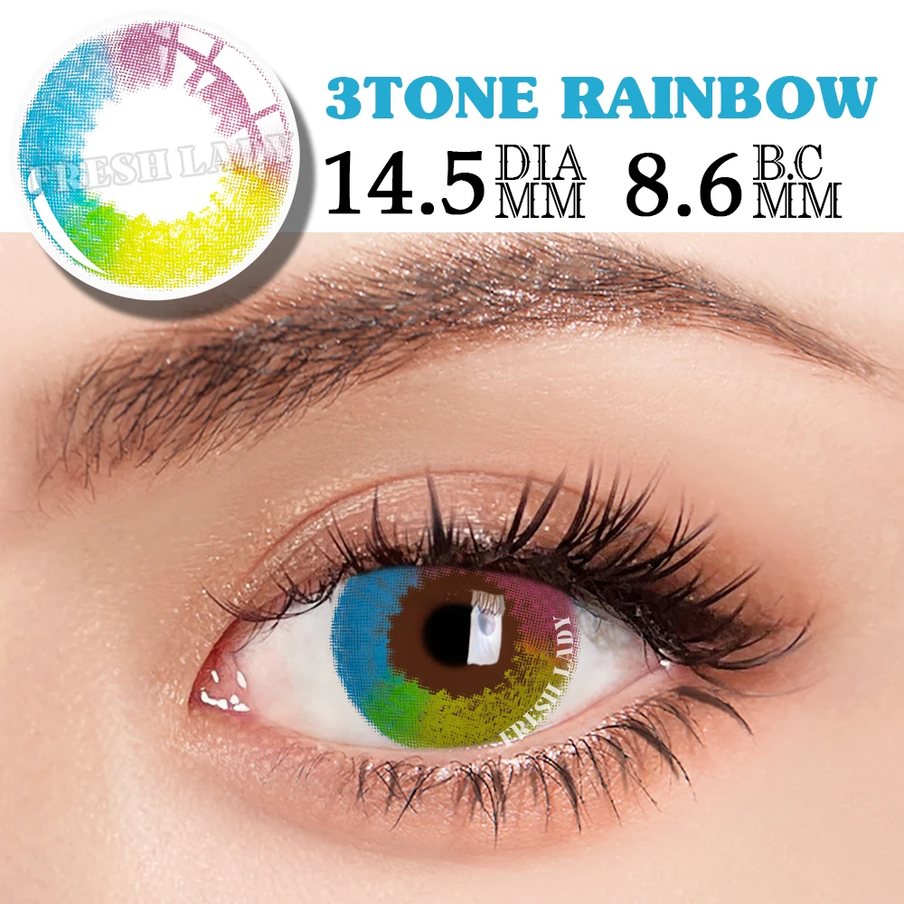 Rainbow Colored Contacts