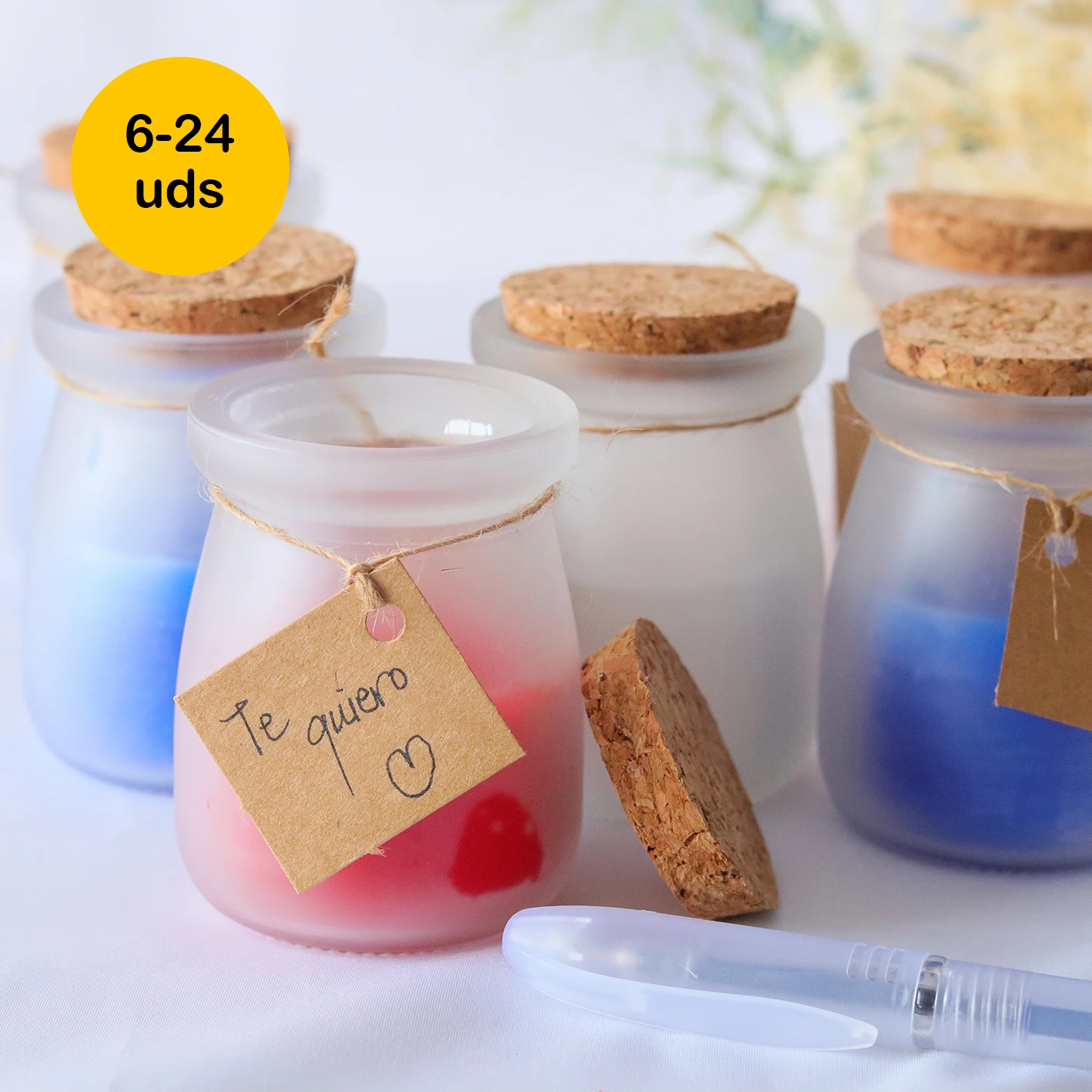 Lote 6 a 24 unidades nuevas velas aromáticas con olor a vainilla con ...