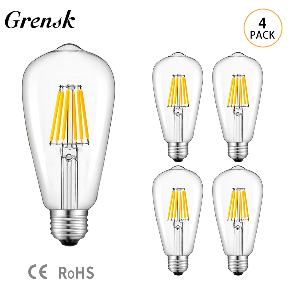 4pcs-DC24v-12v-LED-Bulb-Lamps-E27-6W-ST58-2700K-4500K-Edison-Vintage ...