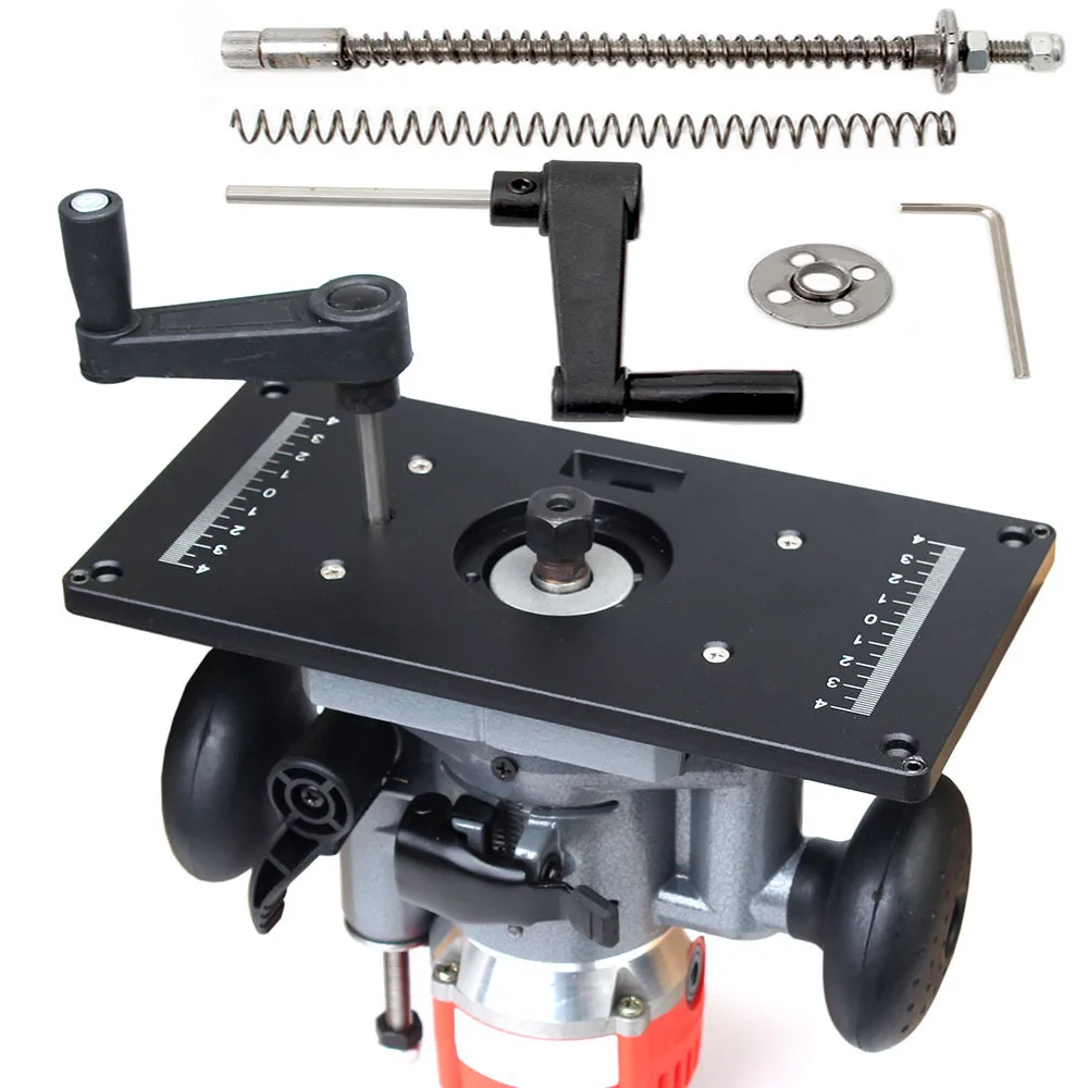 Trimm maschine Fräser Tisch Einsatz platte Spezial lift Refit Aluminium ...