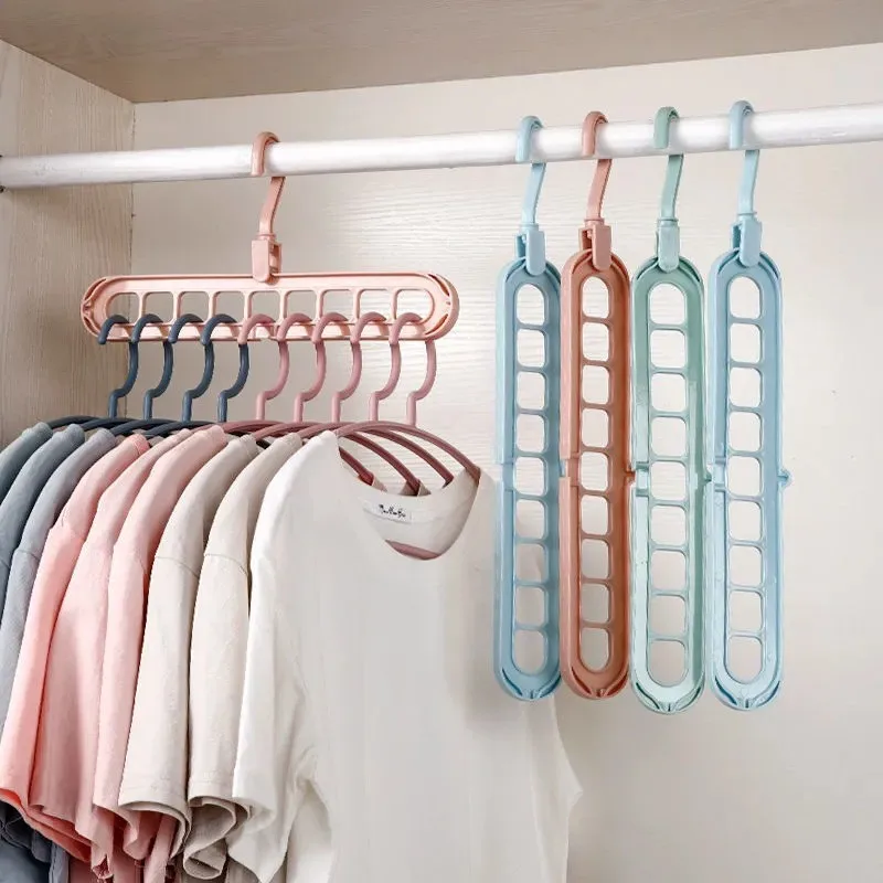 Magic-Clothes-Hanger-9-Hole-Clothes-Hanger-Multifunctional-Drying-Rack ...