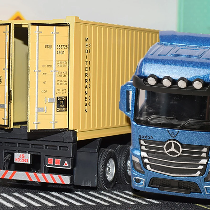 1-36-Diecast-Alloy-Truck-Head-Model-Toy-Container-Truck-Pull-Back-With ...