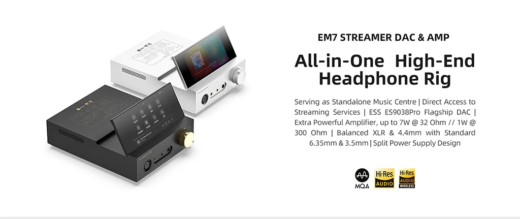 Shanling EM7 Streamer DAC & AMP RIG Headphone Amplifier