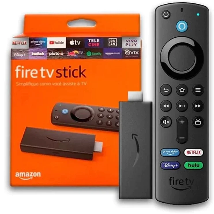 Amazon Fire Tv Stick com Alexa 3ª Geração Full HD 1080p 8gb Original ...