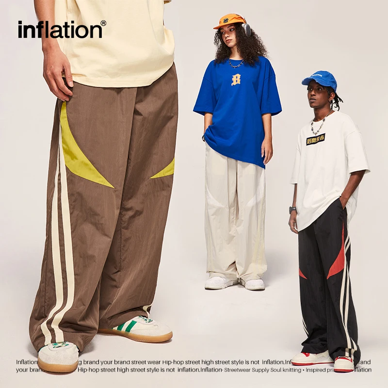 INFLATION-Brand-Sportswear-Wide-leg-Pants-Men-Trendy-Elastic-Waist ...