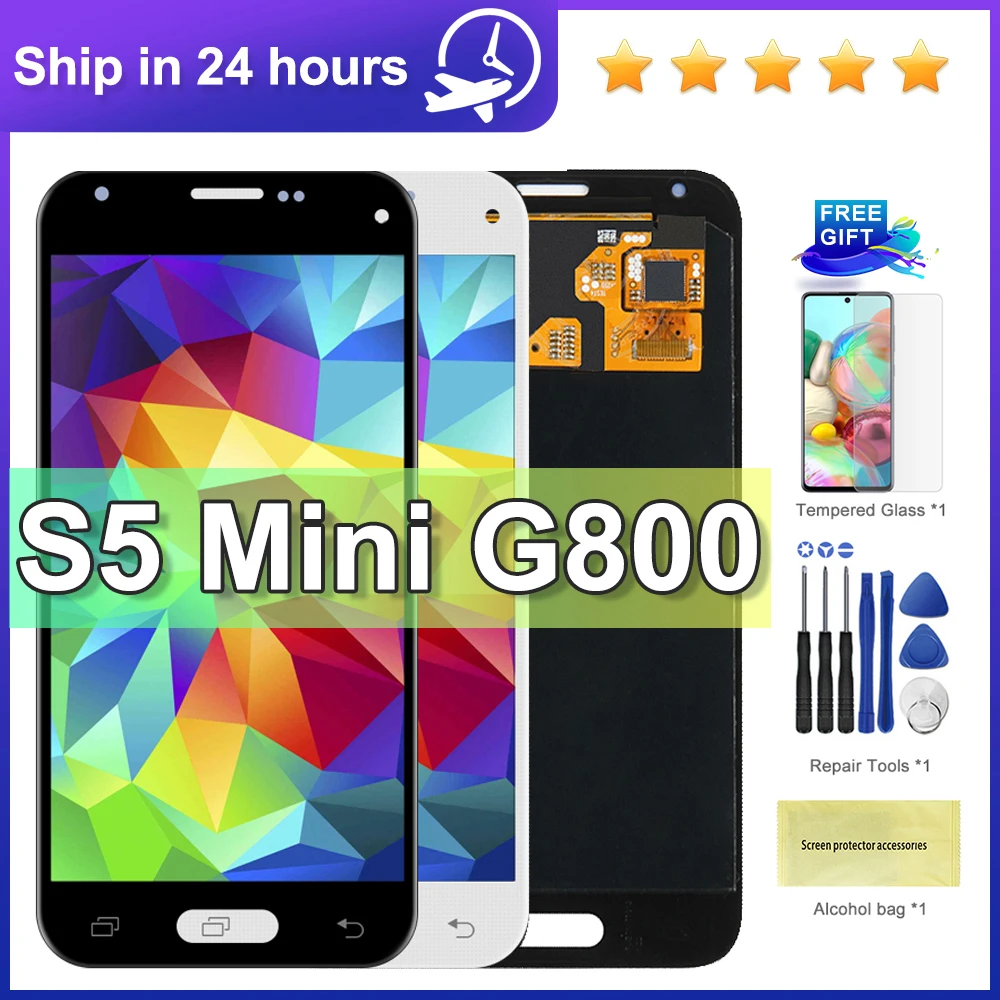 4-5-For-Amoled-S5-Mini-G800-LCD-For-Samsung-S5-Mini-G800-G800F-G800H ...