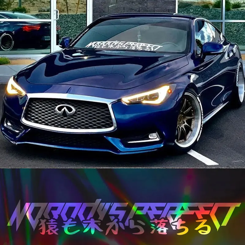 Nobody's Perfect Jdm Car Stickers Windshield Banner Decoration Drift ...