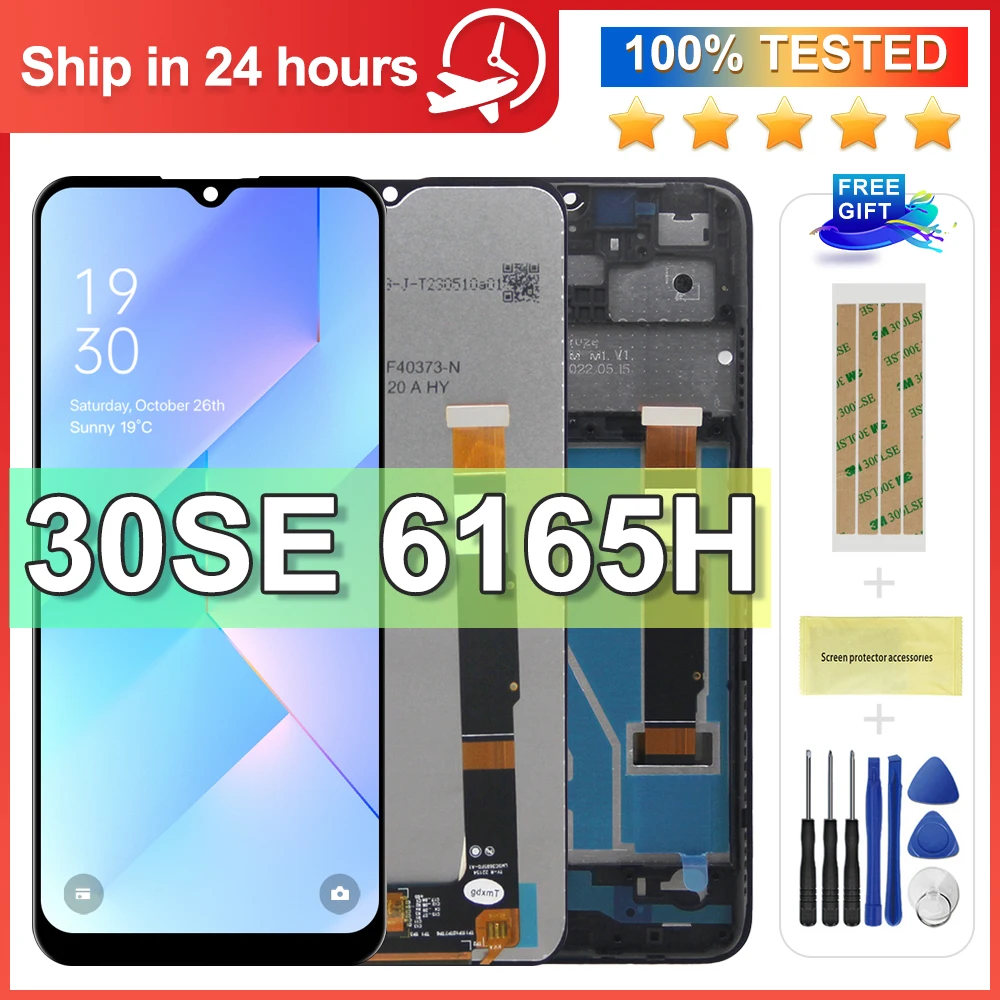 100-TEST-For-TCL-30-SE-LCD-Touch-Display-Screen-Digitizer-With-Frame ...