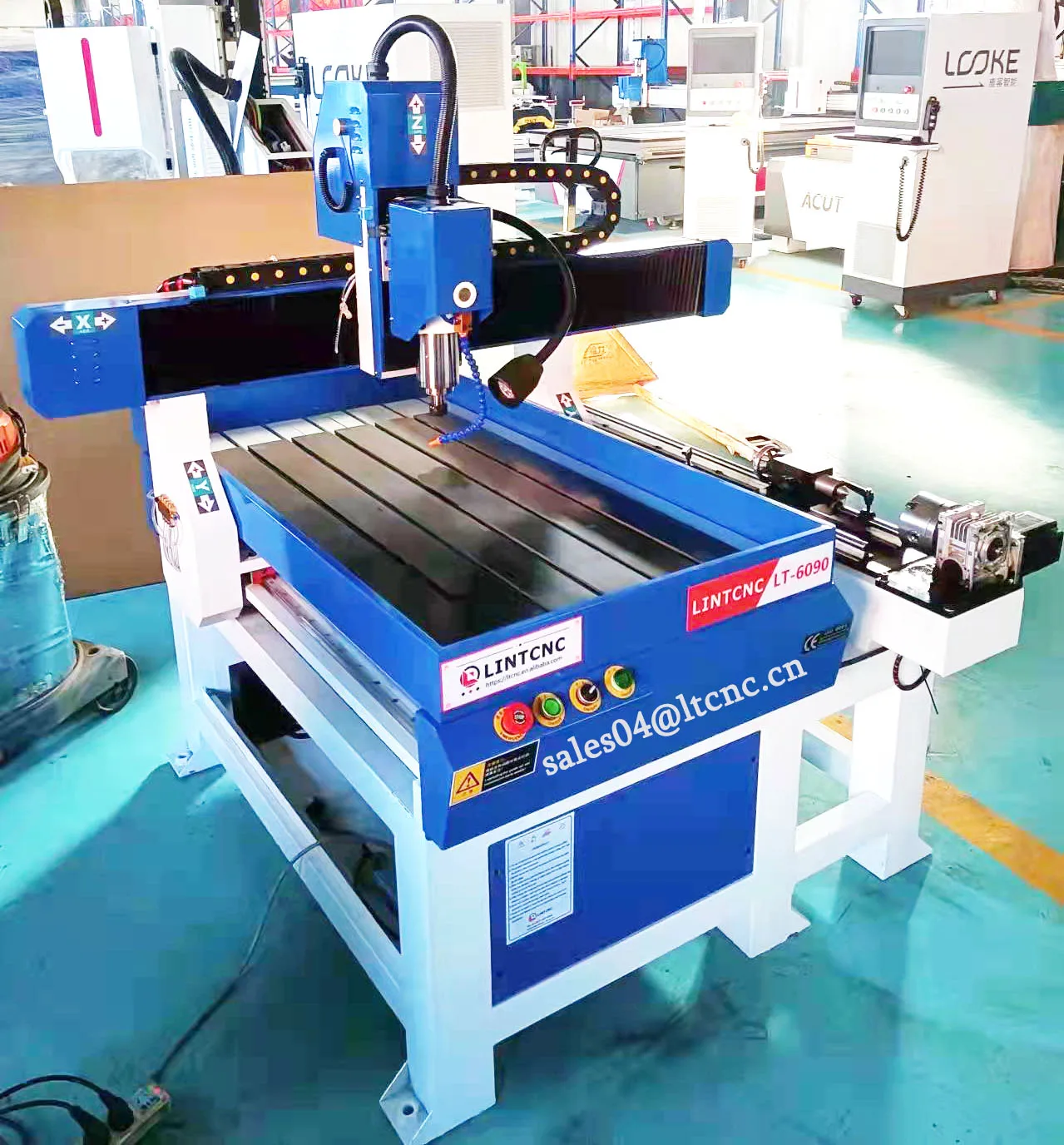 4Axis 3D 600*900mm Milling Cutting cnc metal wood carving machine CNC ...