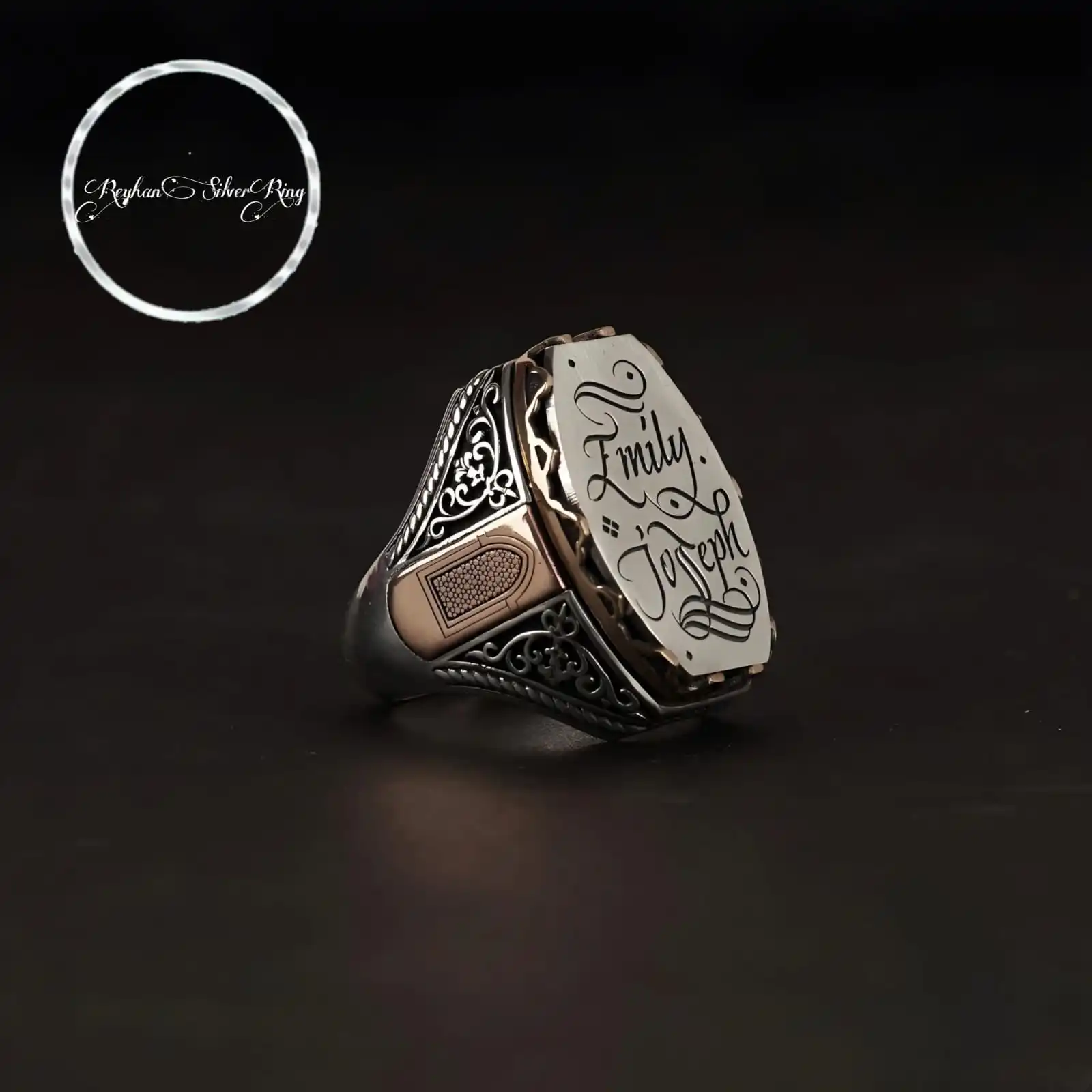 Hand-Written-Ring-Customizable-Silver-Ring-Calligraphy-Ring-Persian ...