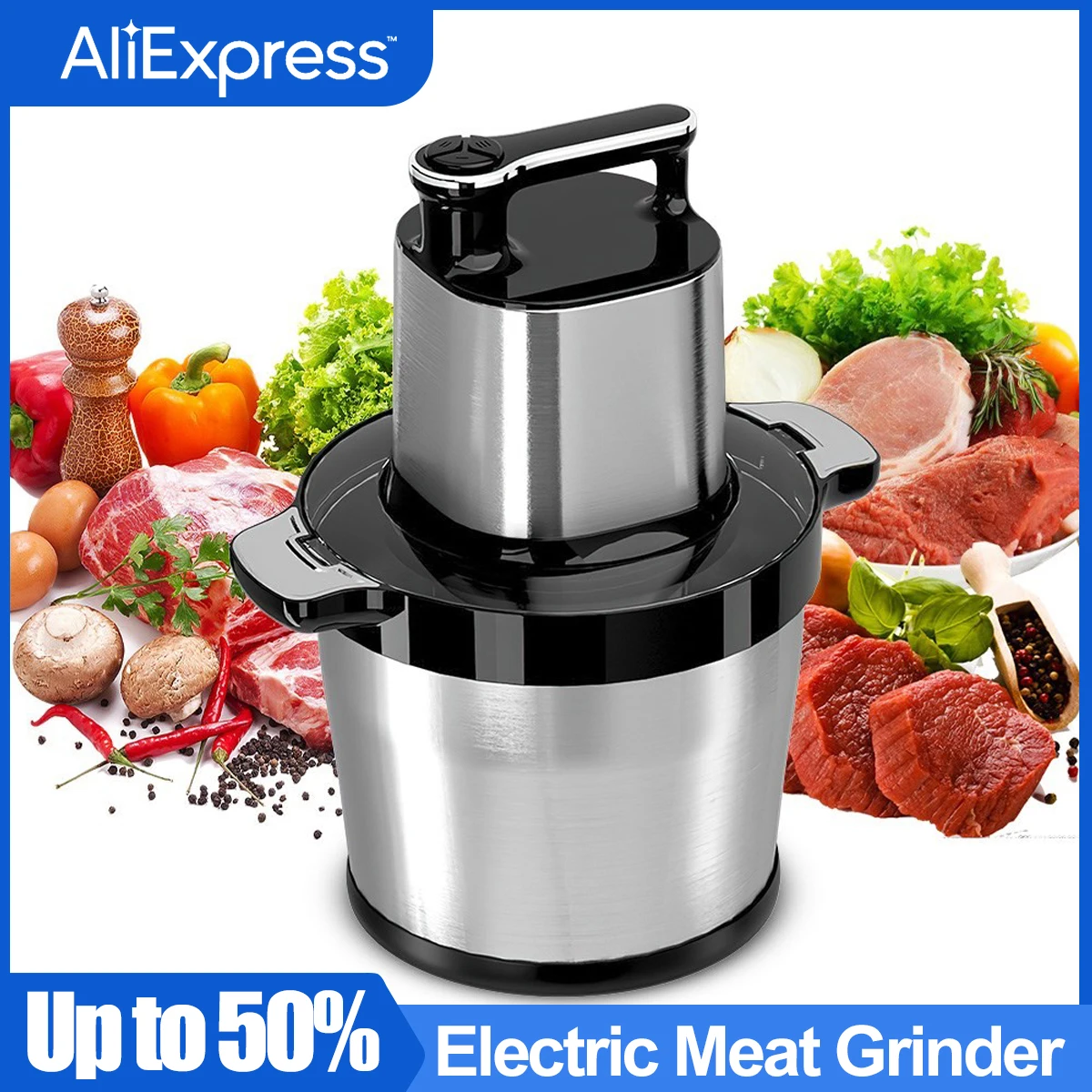 8L-Electric-Meat-Grinder-Commercial-Household-Electric-Stainless-Steel ...