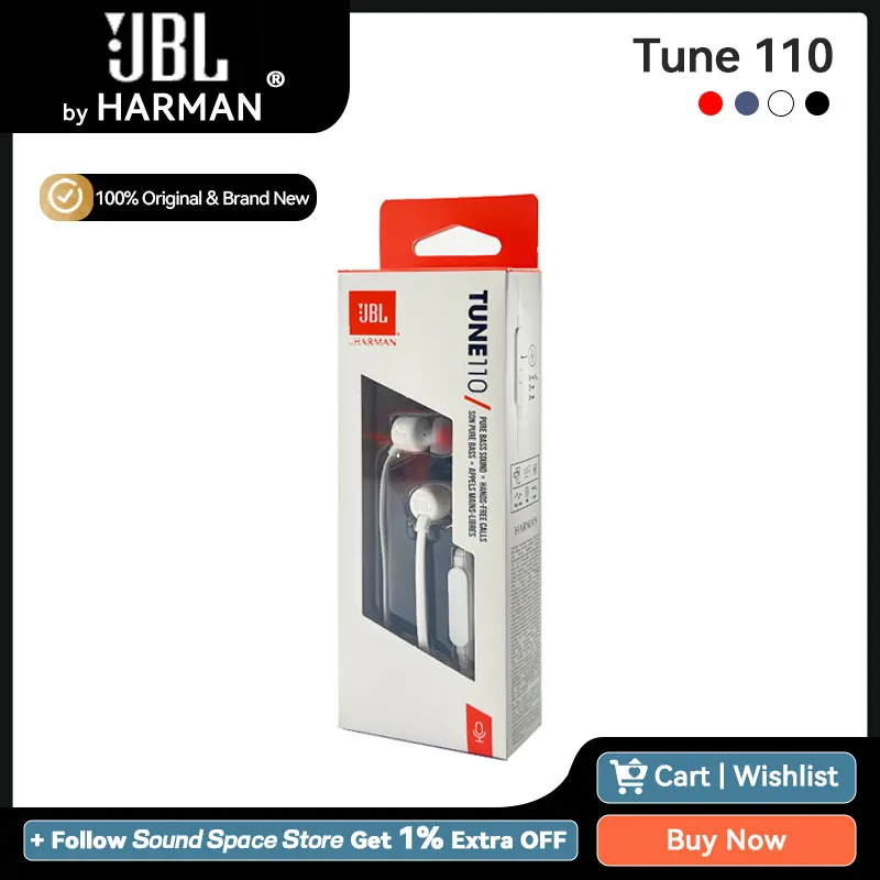 Original-JBL-TUNE-110-T110-3-5mm-Jack-Wired-In-Ear-Headphones-with-One ...