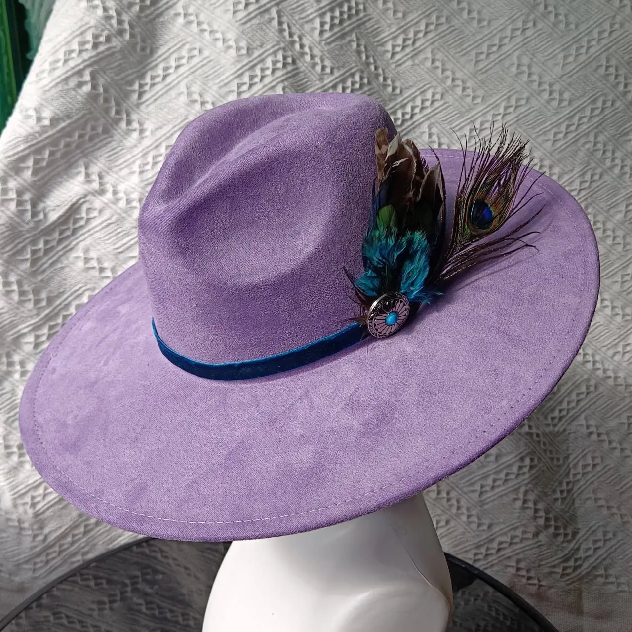 Sombrero-fedora-de-ante-para-hombre-y-mujer-gorro-de-jazz-cl-sico-de ...