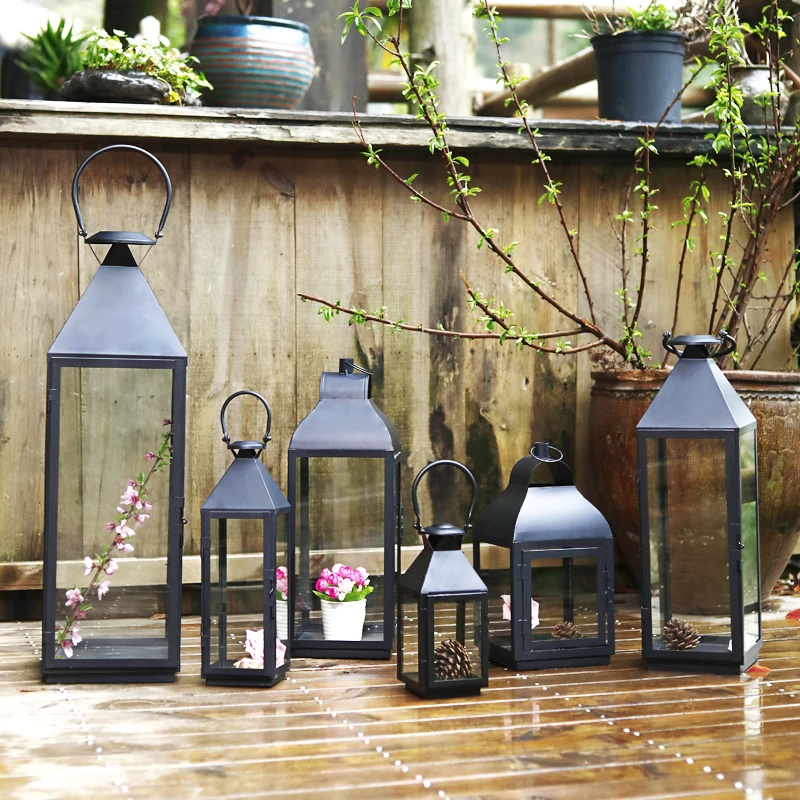 Metal-Candlesticks-New-Nordic-Simple-Wrought-Iron-Windproof-Candles ...