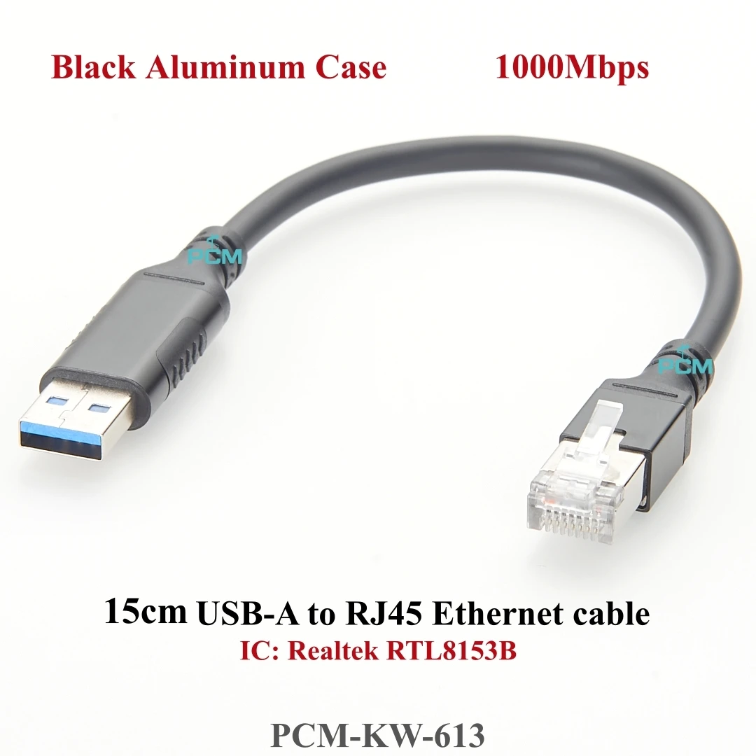RJ45 to USB 3.0 A Male plug Ethernet networking lan connector adapter ...