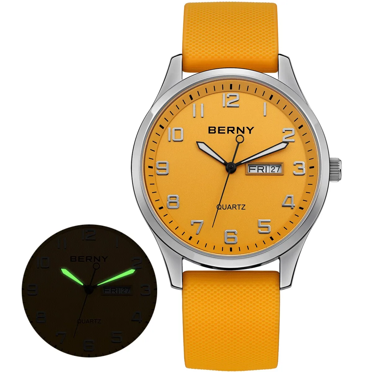 BERNY-relojes-de-cuarzo-con-manecillas-luminosas-para-hombre-pulsera-deportiva-informal-de-lujo ...