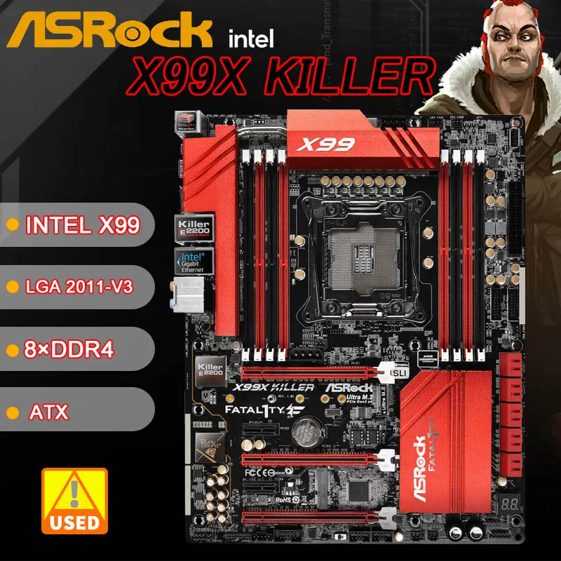 Placa-mãe ASRock ASRock LGA 2011 V3, 8 x DDR4, 128GB, PCI-E 3.0, M.2 ...