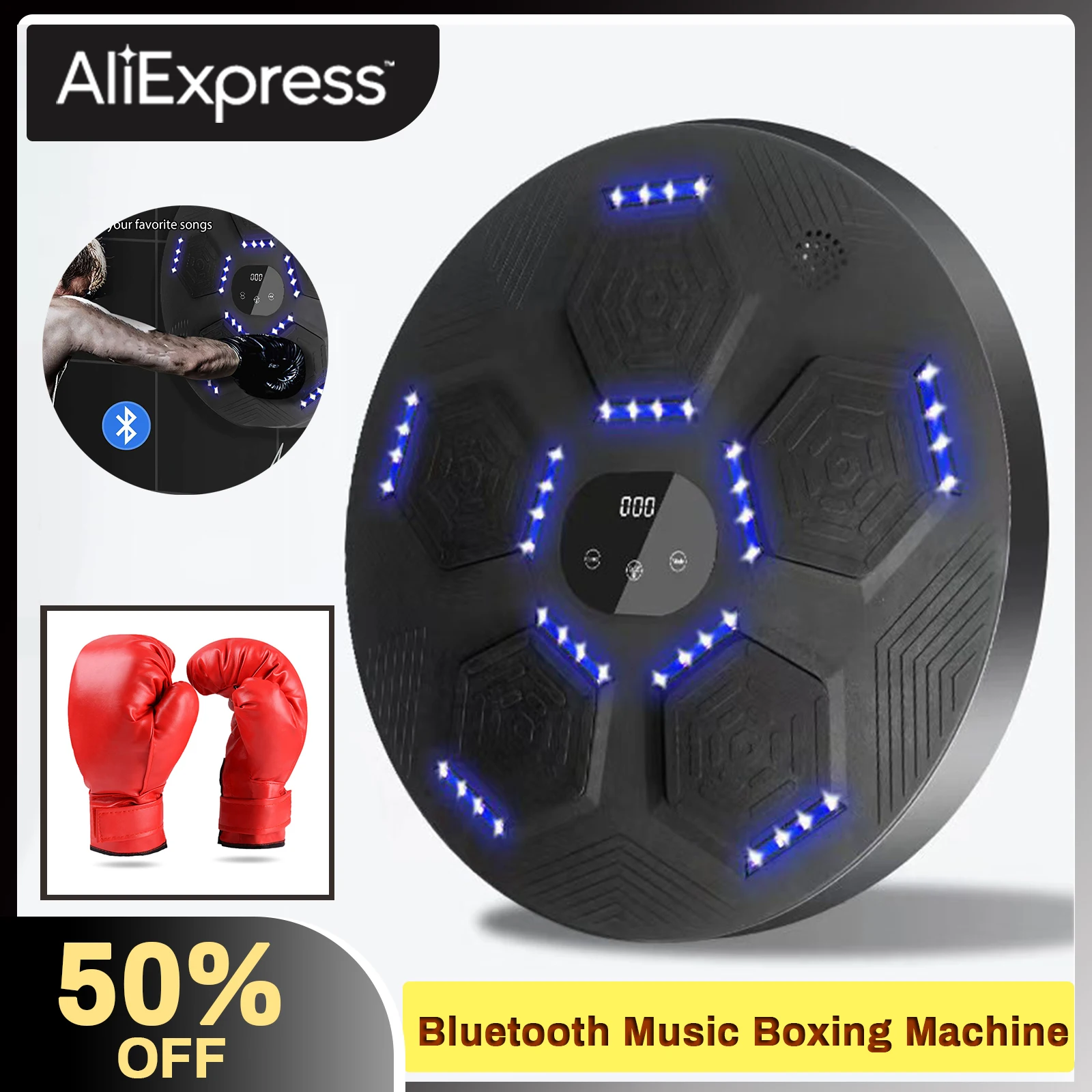 Smart-Bluetooth-Music-Boxing-Machine-Wall-Target-LED-Lighted-Sandbag ...