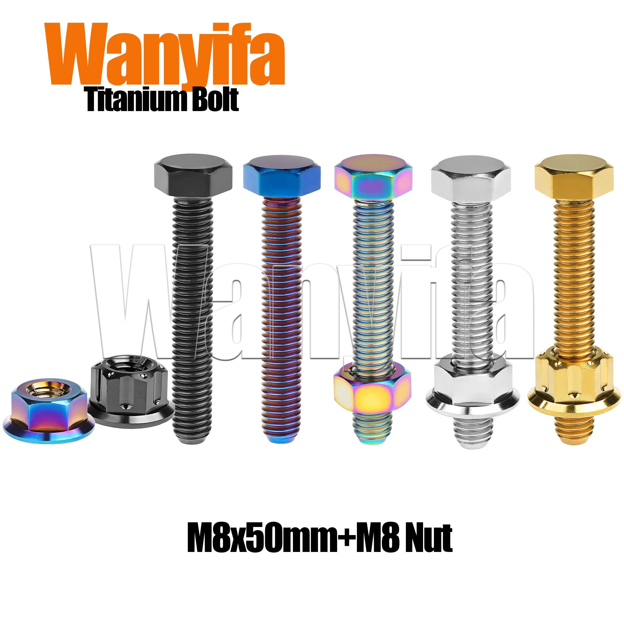 Yaruijia-Titanium-Motorcycle-Chain-Adjustment-Bolt-M8x50mm-M8-Fancy-Nut ...