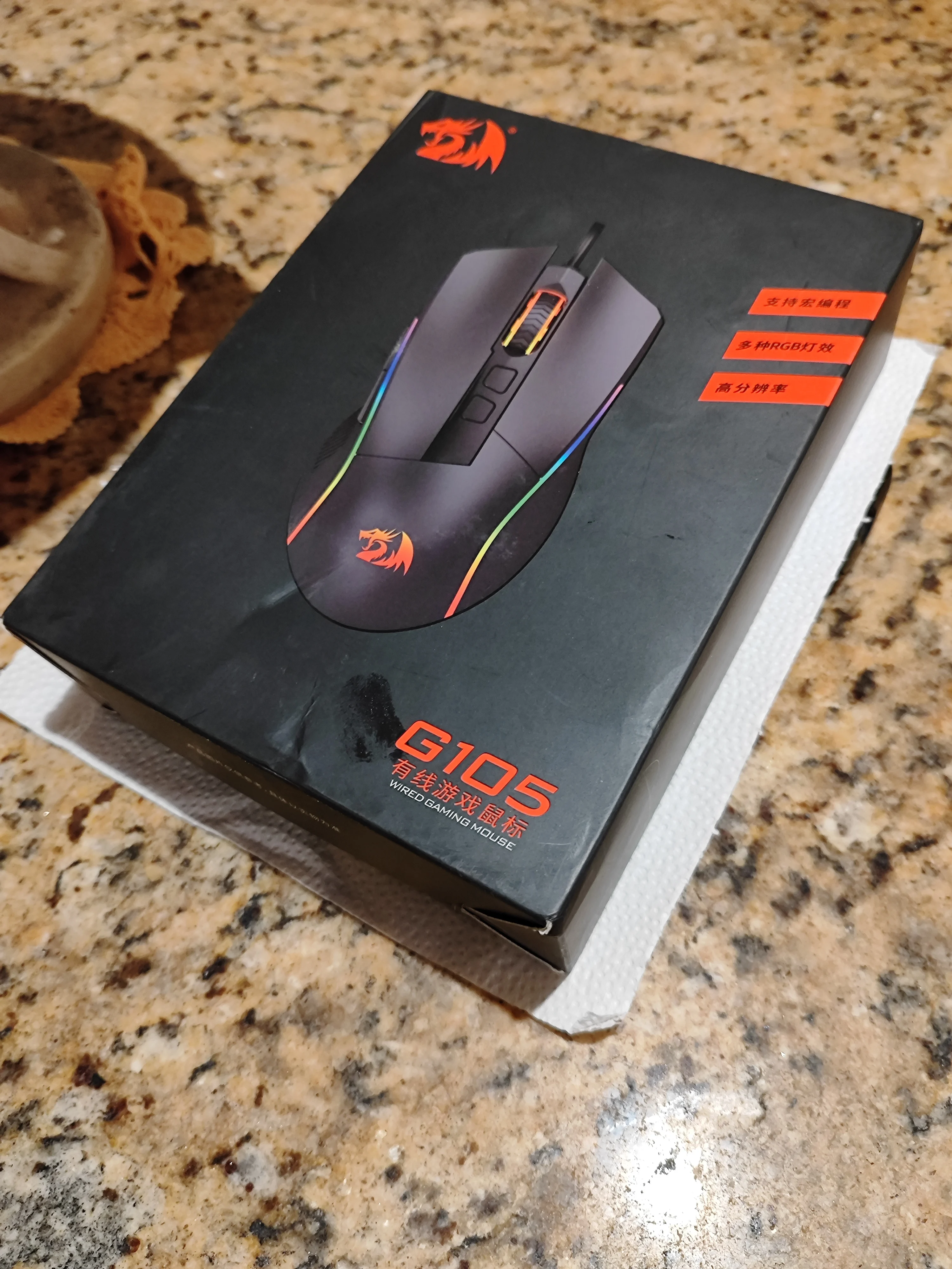 REDRAGON Lonewolf G105 RGB USB Wired Gaming Mouse 8000 DPI 8 buttons ...