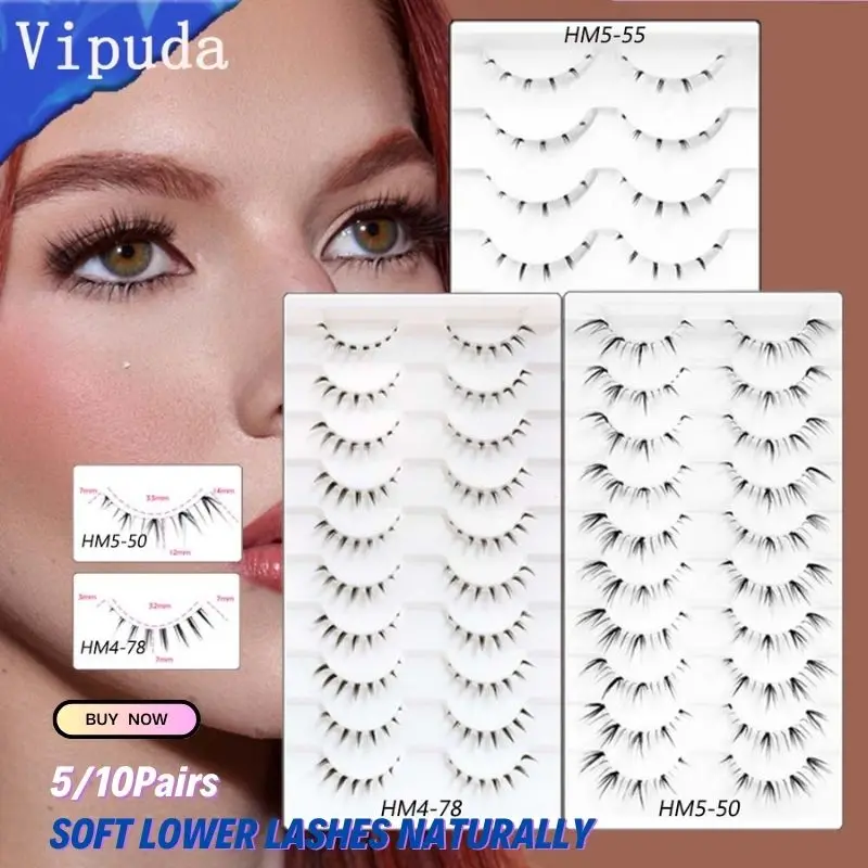 VIPUDA-Lower-Eyelashes-Pack-5-10Pairs-Under-Eye-Lashes-individual ...
