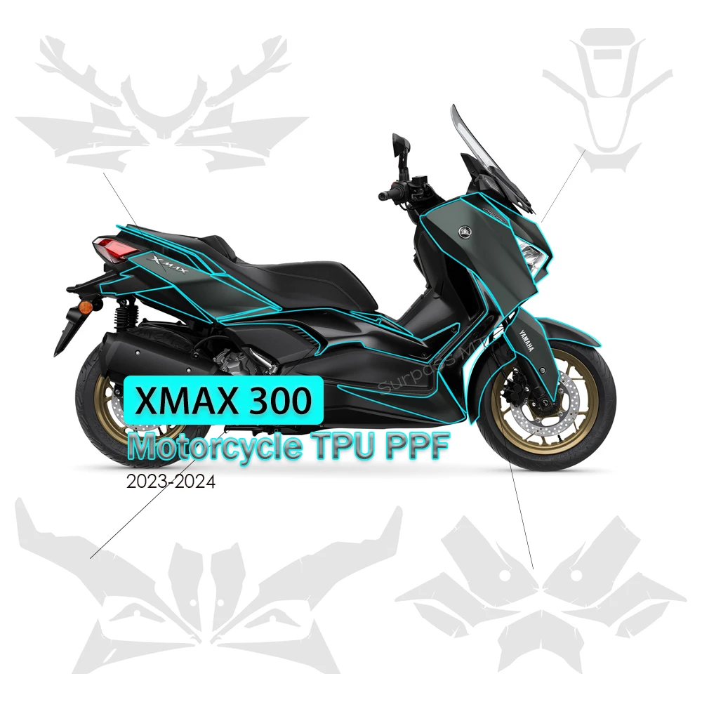 For-Yamaha-XMAX300-PPF-TPU-Paint-Protective-Film-Set-Body-Invisible ...