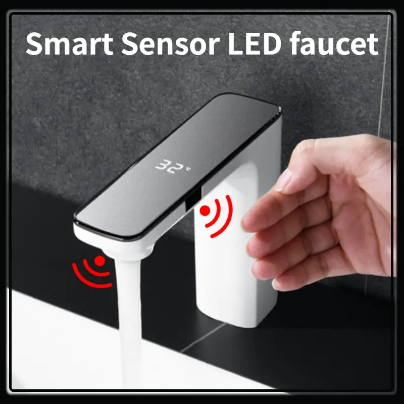 Touchless-Temperature-Sensor-Faucet-luxury-Smart-LED-Kitchen-Sink-Mixer ...