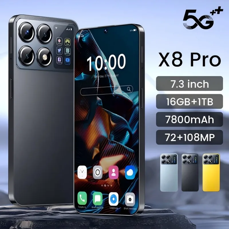 Tel-fono-M-vil-X8-Pro-versi-n-Global-Smartphone-5G-Android-7-3-pulgadas ...