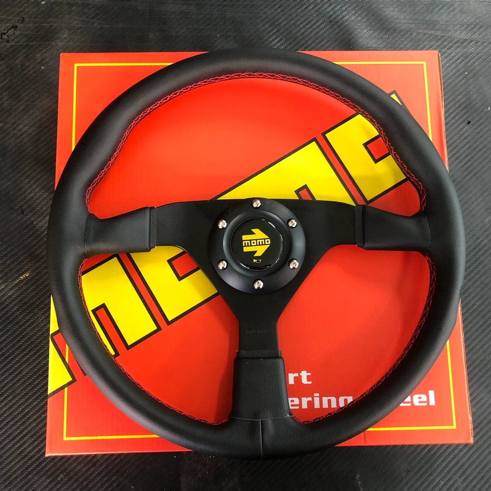 MOMO-Racing-Volante-Universal-de-cuero-para-coche-Volante-JDM-de-350mm ...