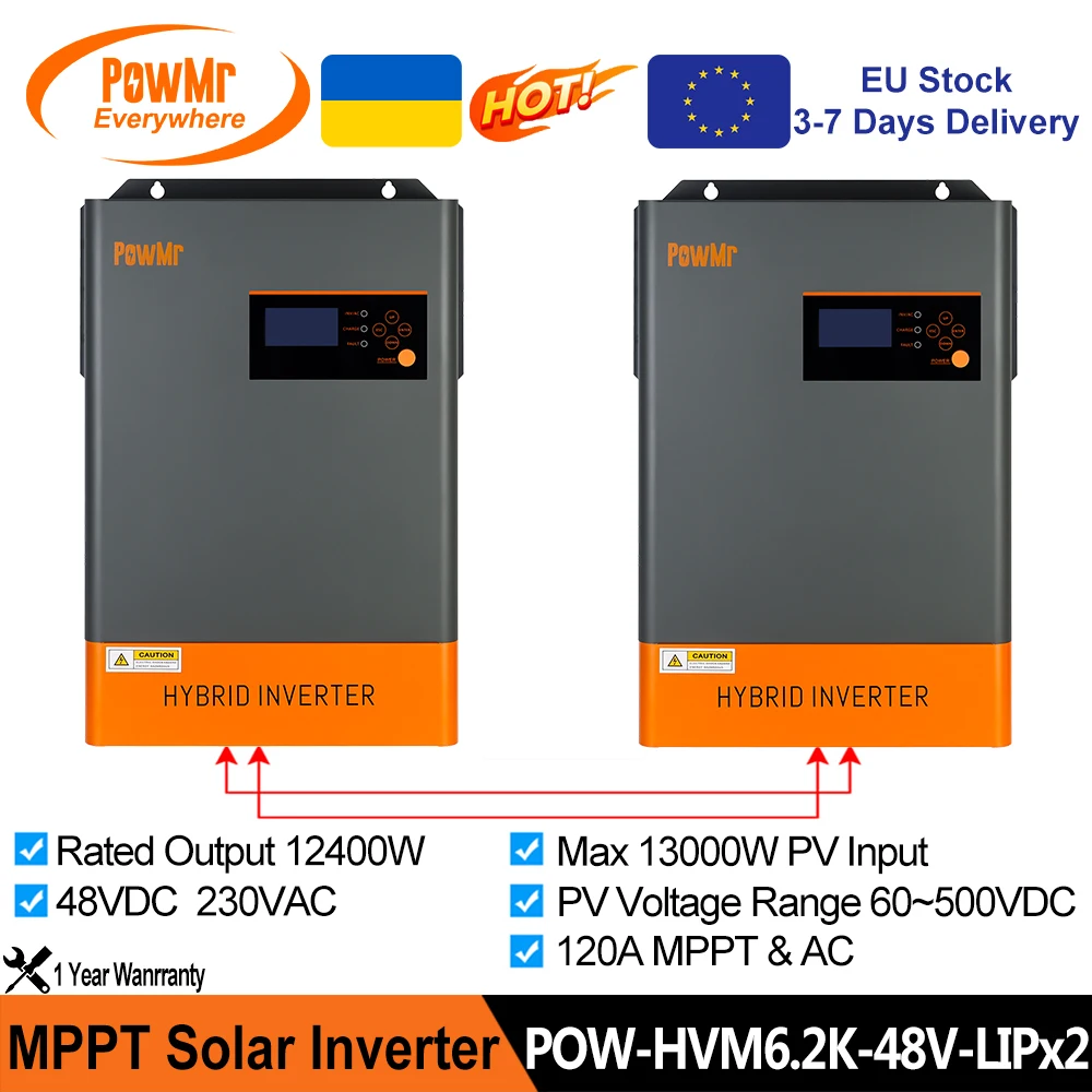 PowMr-12-4KW-48V-230VAC-Hybrid-Solar-Inverter-Max-500VDC-PV-Input-Pure ...