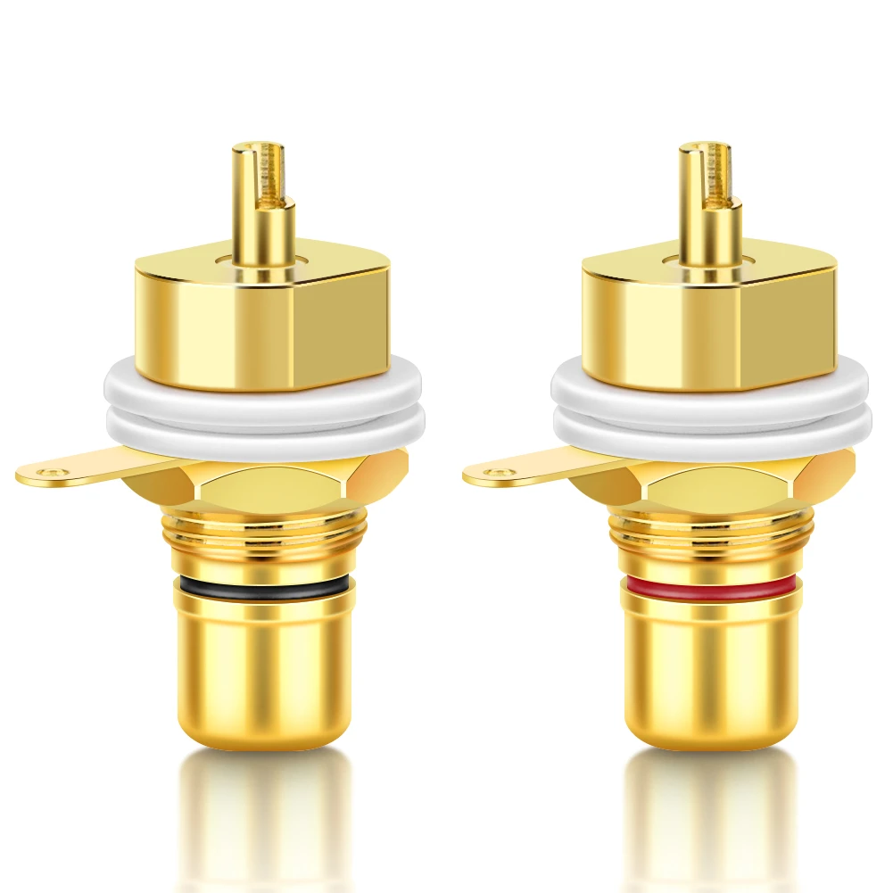 HIFI 8Pcs RCA Jack socket HIFI Terminals pom insulation High end RCA ...