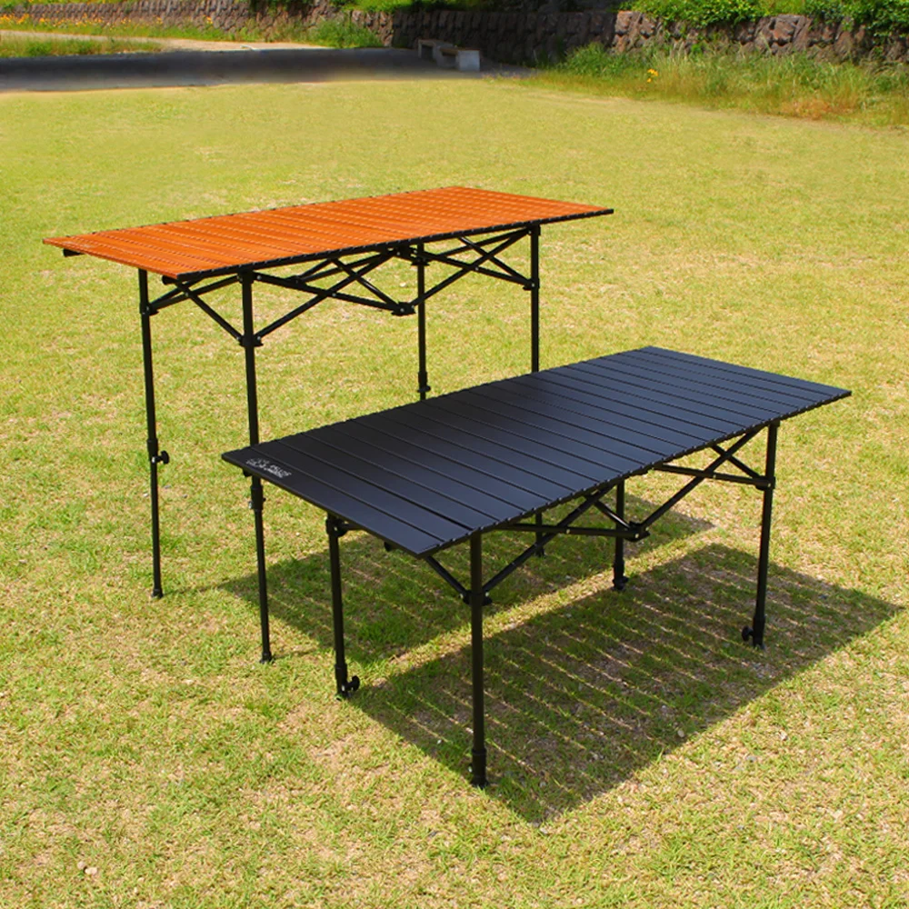 Compact-roll-table-Large-1200-Wood-black-camping-table-outdoor-folding ...
